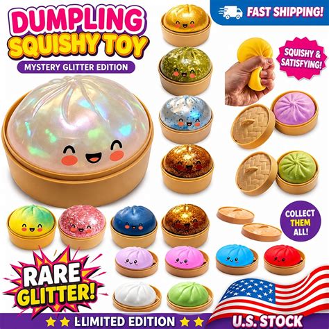 Viral Squishy Bun Dumpling Glitter Rare Five Below Limited Edition 2026