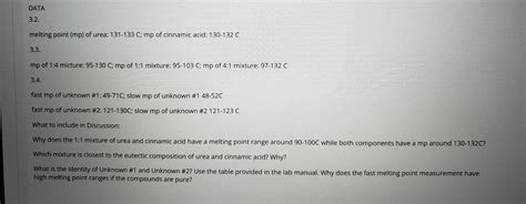 Solved This Is For A Melting Point Lab Report For Organic