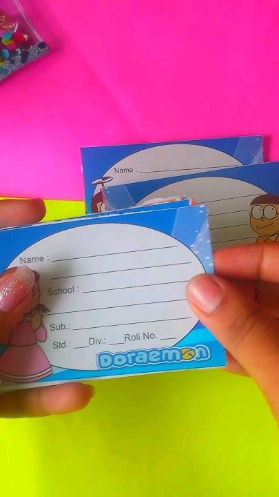 Doreamon Name Labels For School 💖😍😱 Schoolsupplies Schooldays Doremon Shorts Youtube