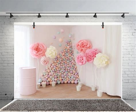 Laeacco красочный воздушный шар цветы ребенок день рождения праздник комната сцена