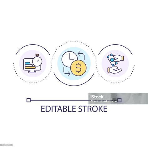 Ilustración De Icono De Concepto De Bucle De Programación De Pagos