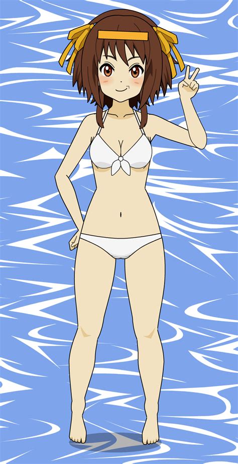 Haruhi Suzumiya Swimsuit By James1hud On Deviantart