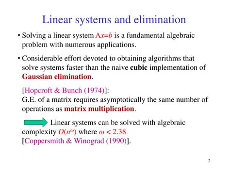 PPT Solving Linear Systems Through Nested Dissection PowerPoint