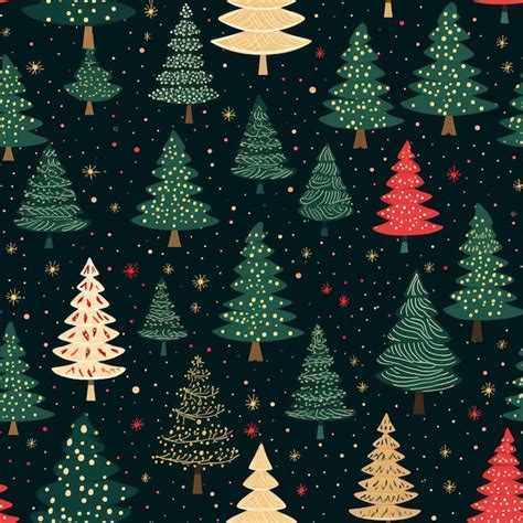 Premium AI Image A Close Up Of A Christmas Tree Pattern With Many
