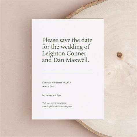 Minimalist Save The Date Fine Day Press