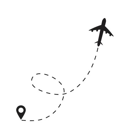 Premium Vector Plane Trail Dotted Destination Icon Travel Vector Icon Vector Illustration Eps 10