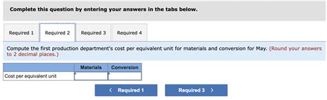 Solved Exercise Static Equivalent Units Cost Per Chegg