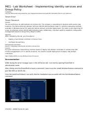 Hands On Lab Implementing Identity Services And Group Policy In Course Hero