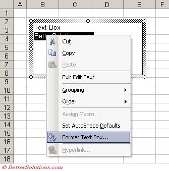 Excel Illustrations Text Boxes