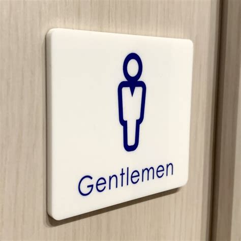 【送料無料】トイレサインプレート Gentleman 男性用 Toilet お手洗い ドアサイン Wc 女性用 Man Iichi