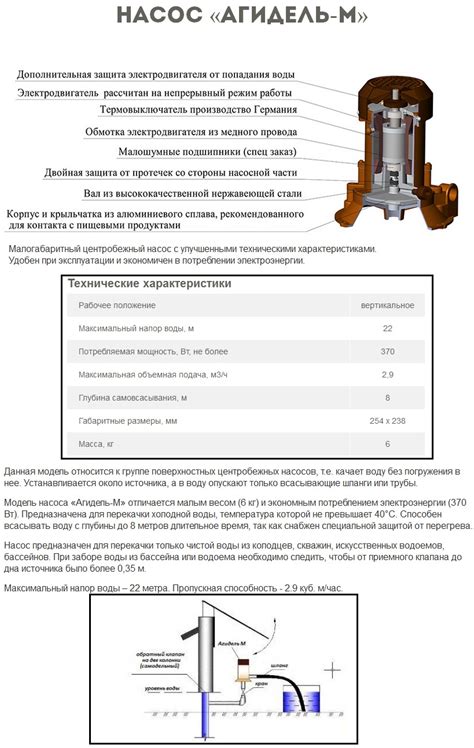 Водяной насос "Агидель": схема устройства, установка, обзор характеристик