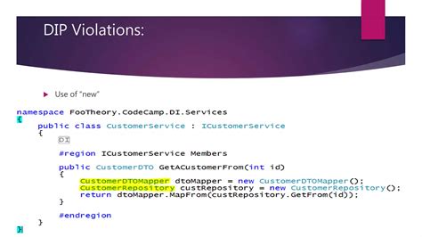 dip dependency inversion principle presentation pptx programming