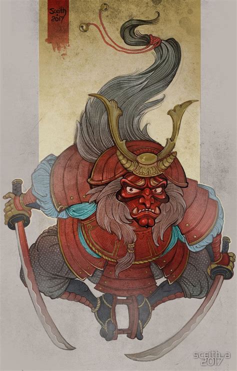 Oni By Sceith On Deviantart Japanese Art Japanese Art Prints Japanese