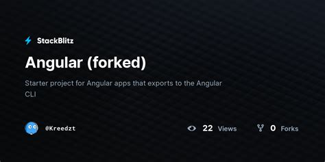 Angular Forked Stackblitz