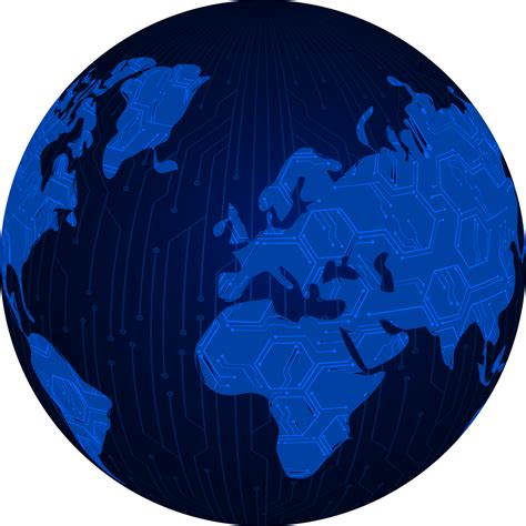 Free Modern Technology World Map Globe Pack 20868574 Png With