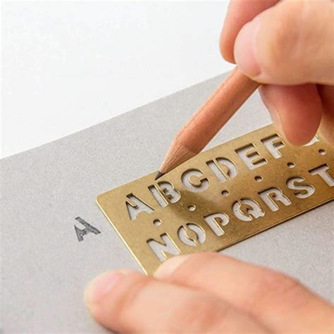 Travelers Brass Template Bookmark Alphabet Boston General Store