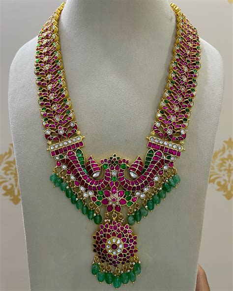 Jadau Kundan Beads Haram From Kruthika Jewellery • South India Jewels