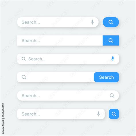 Various Search Bar Templates Internet Browser Engine With Search Box