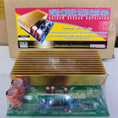 Jual Kit Power Amplifier Stereo Class D 200 Shopee Indonesia