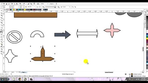 Coreldraw Create Banner Arrows Callout Basic Flowchart Graph Paper Shapes Youtube