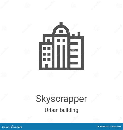 Linear Skyscrapper Icon From City Elements Outline Collection Thin Line Skyscrapper Vector