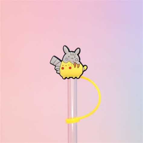 Straw Topper Pusheen Och Pikachu Byter Färg