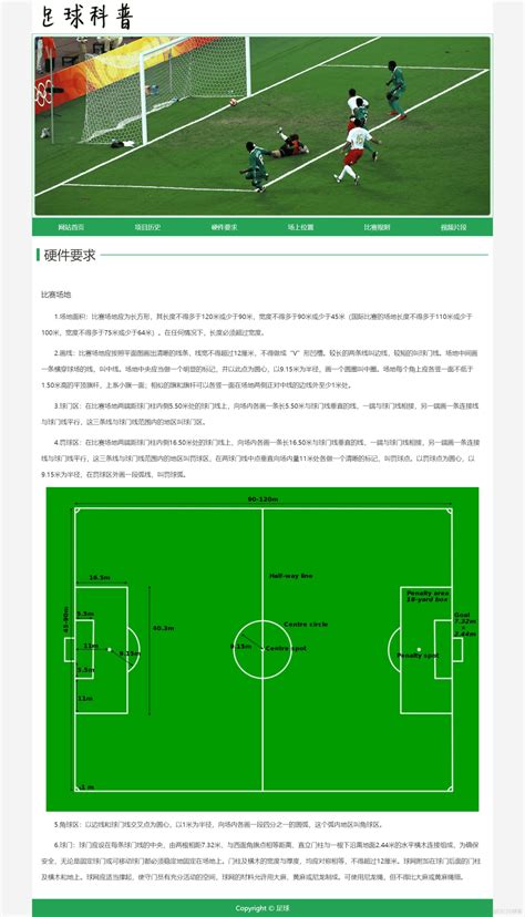html网页设计【足球科普】学生dw静态网页设计 html网页设计的技术博客 51cto博客