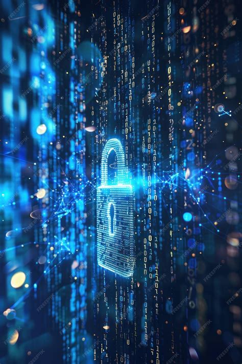 Premium Photo | Digital Lock in a Binary Code