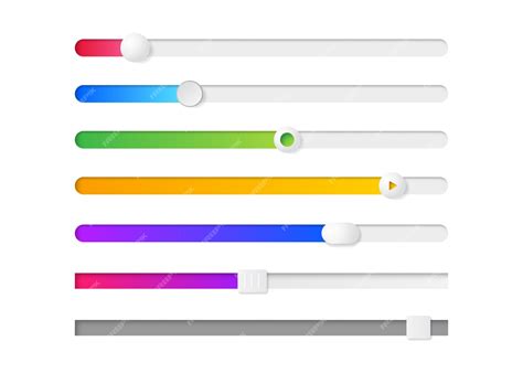Premium Vector Set Of 3d Scrollbars For User Interface Scrollbar