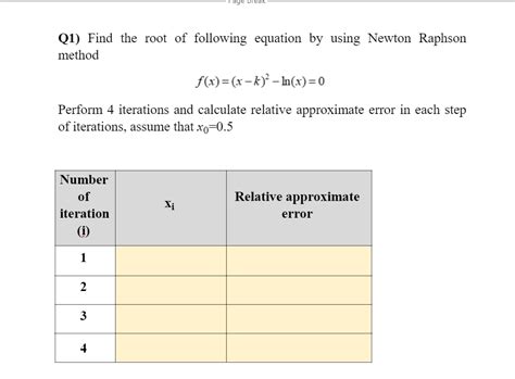 Solved Q Find The Root Of Following Equation By Using Chegg