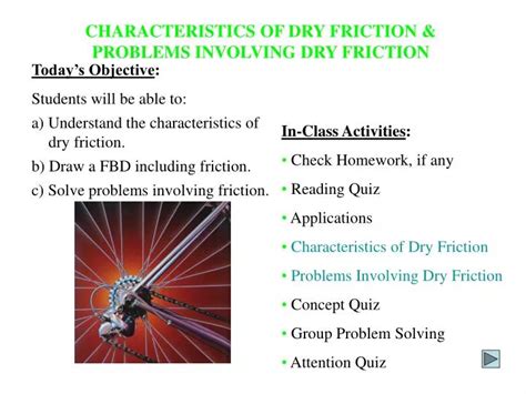 PPT CHARACTERISTICS OF DRY FRICTION PROBLEMS INVOLVING DRY FRICTION PowerPoint Presentation