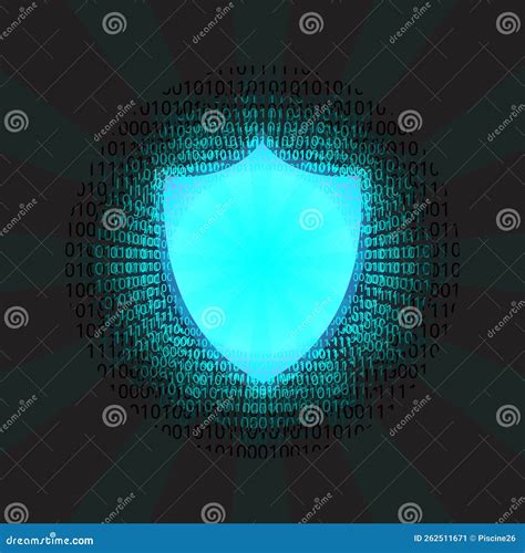 Blue Network Light Code Of Circle With Code Abstract Technology