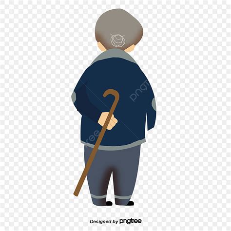할아버지의 뒷모습 일러스트 할아버지 문자 하나 Png 일러스트 및 Psd 이미지 무료 다운로드 Pngtree