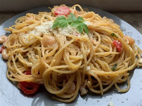 One Pot Garnelen Knoblauch Pasta Von Johanneslf Chefkoch