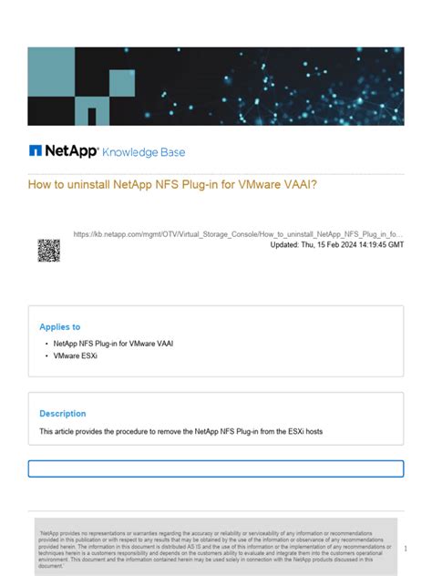 how to uninstall netapp nfs plug in for vmware vaai pdf