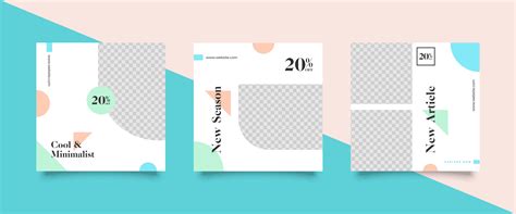 Pastel Colors Social Media Post Templates 689682 Vector Art At Vecteezy