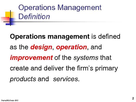 Operations Management