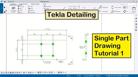 Tekla Detailing Single Part Drawing Tutorial Fabrication Drawings