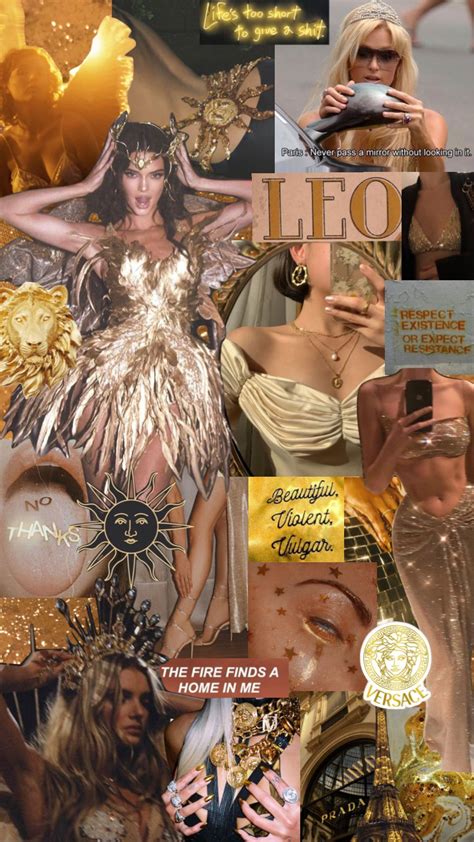 Leo Aesthetic Moodboard Astrology Gold Golden Leo Rising Venus