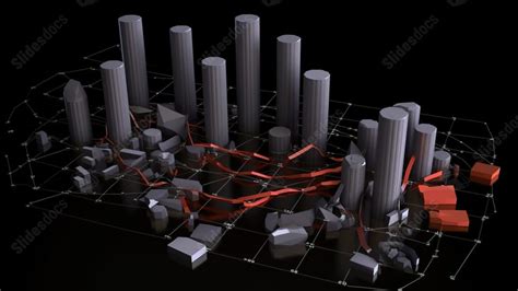 A Diagram Of A Financial Graph In 3d Powerpoint Background For Free