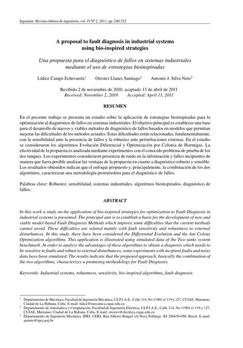 Pdf A Proposal To Fault Diagnosis In Industrial Systems Using Bio Inspired Strategies