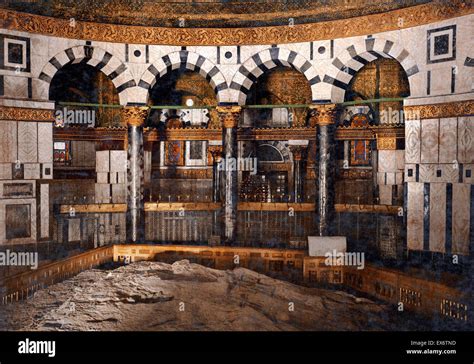 The Foundation Stone Inside The Dome Of The Rock Located On The Temple