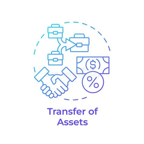 Transfer Of Assets Blue Gradient Concept Icon Stock Vector