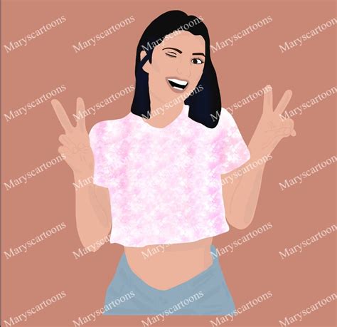 Tiktok Cartoons Charli Damelio Cartoon Addison Rae Cartoon Etsy