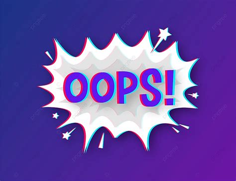 Comic Speech Bubbles With Text Oops, Effect, Style, Explosion PNG and Vector with Transparent ...
