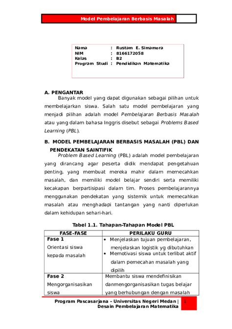 Contoh Rpp Project Based Learning Matematika Sma Imagesee Riset