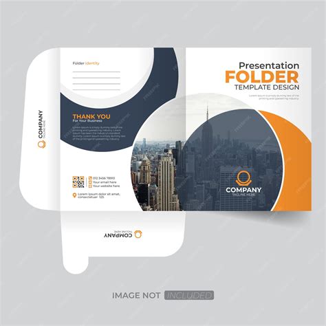 Premium Vector Stationery Template Creative File Folder Design With Image