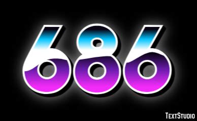 686 Text Effect and Logo Design Number