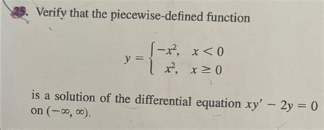 solved verify that the piecewise defined