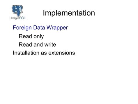 Postgresql As Data Integration Tool Ppt